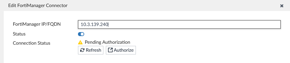 Adding FortiAnalyzer devices using a fabric connection | FortiManager 7.6.4 | Fortinet Document ...